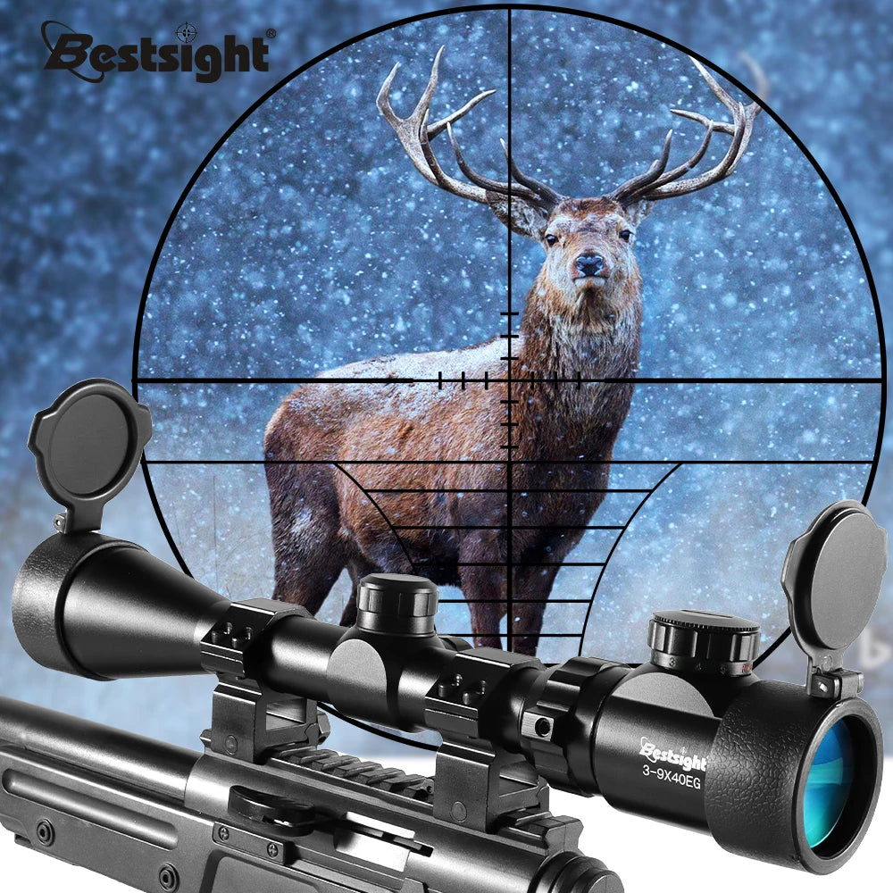 Riflescope 3-9x40 Rifle Scope, Red/Green Illuminated Optical with Moun ...